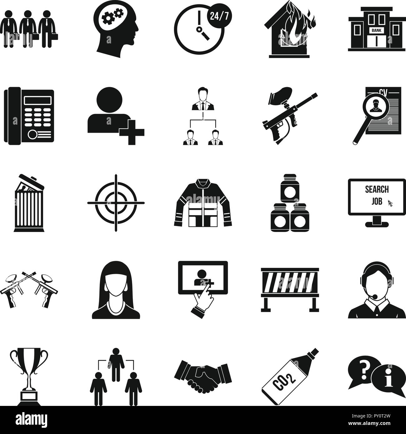 Crew icons set, simple style Stock Vector Image & Art - Alamy