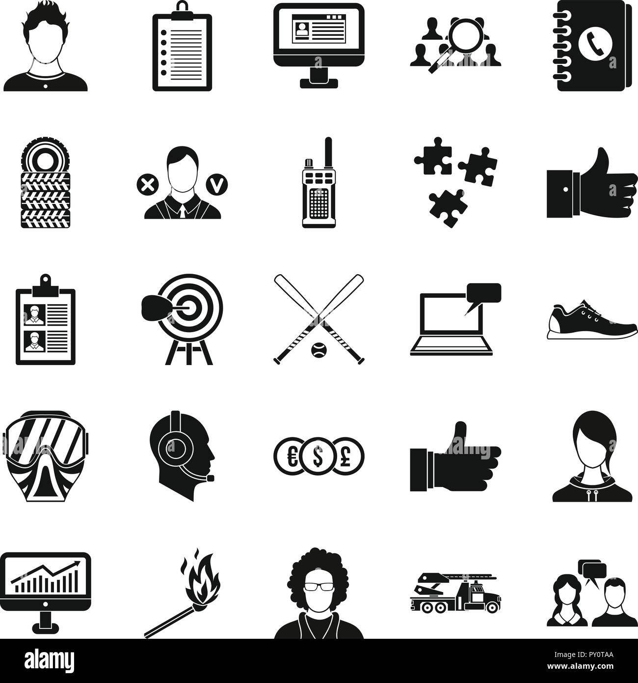 Squad icons set, simple style Stock Vector Image & Art - Alamy