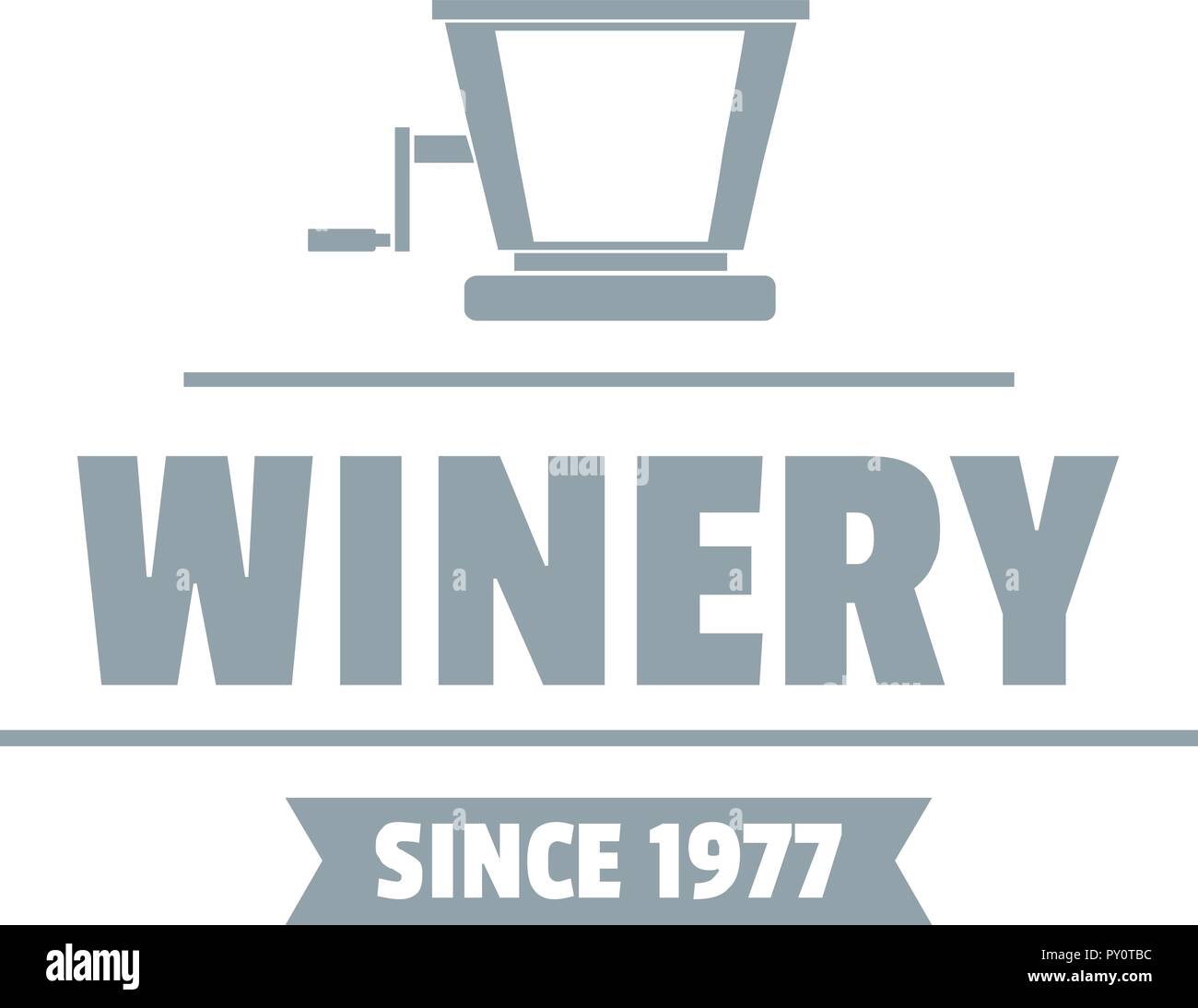 Factory old winery logo, simple gray style Stock Vector Image & Art - Alamy