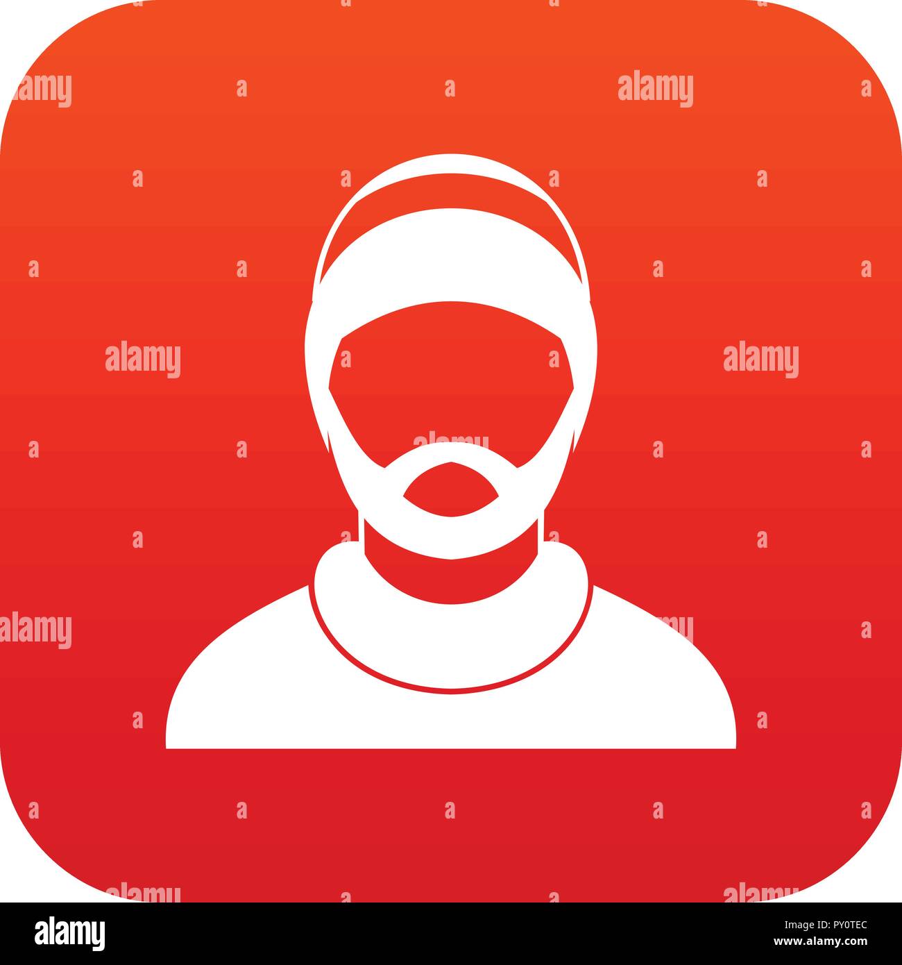 Faceless head bearded man icon hi-res stock photography and images - Alamy