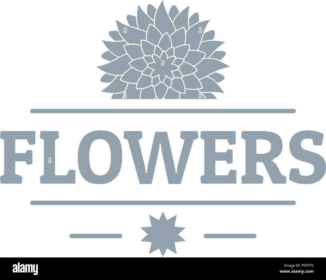 Flower spring logo, simple gray style Stock Vector Image & Art - Alamy