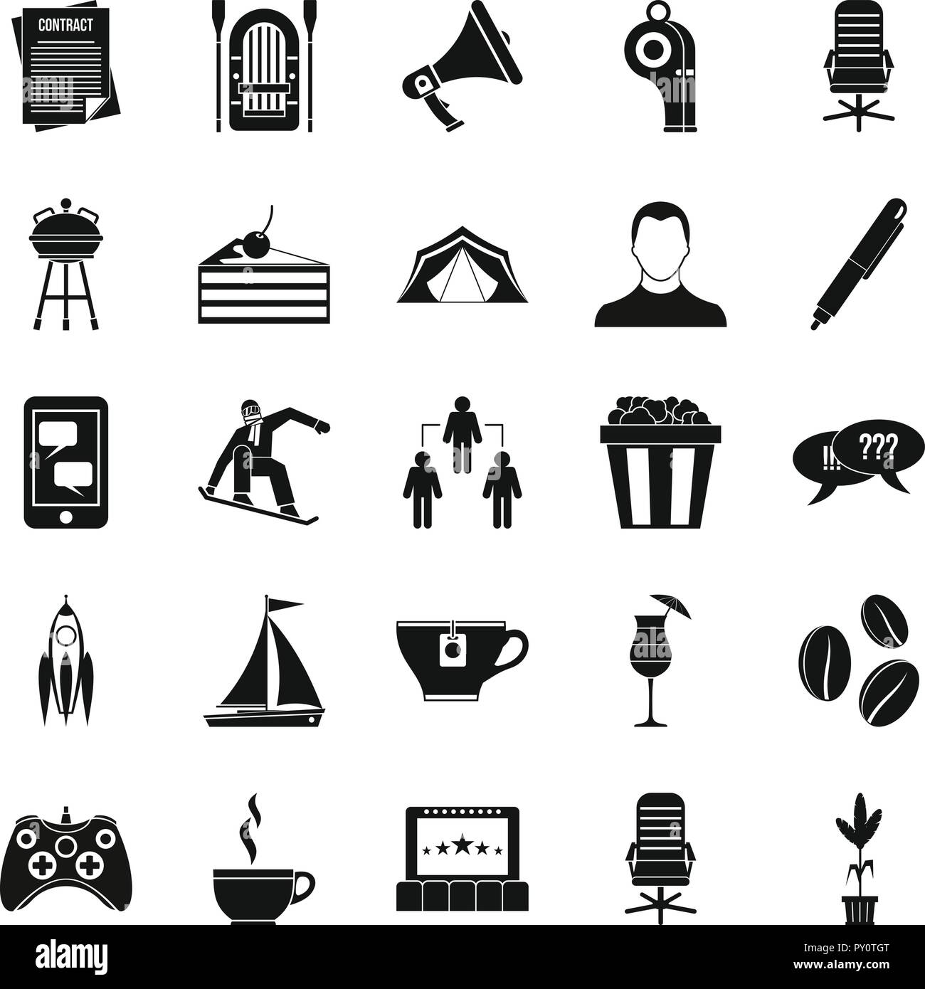 Corporative icons set, simple style Stock Vector Image & Art - Alamy