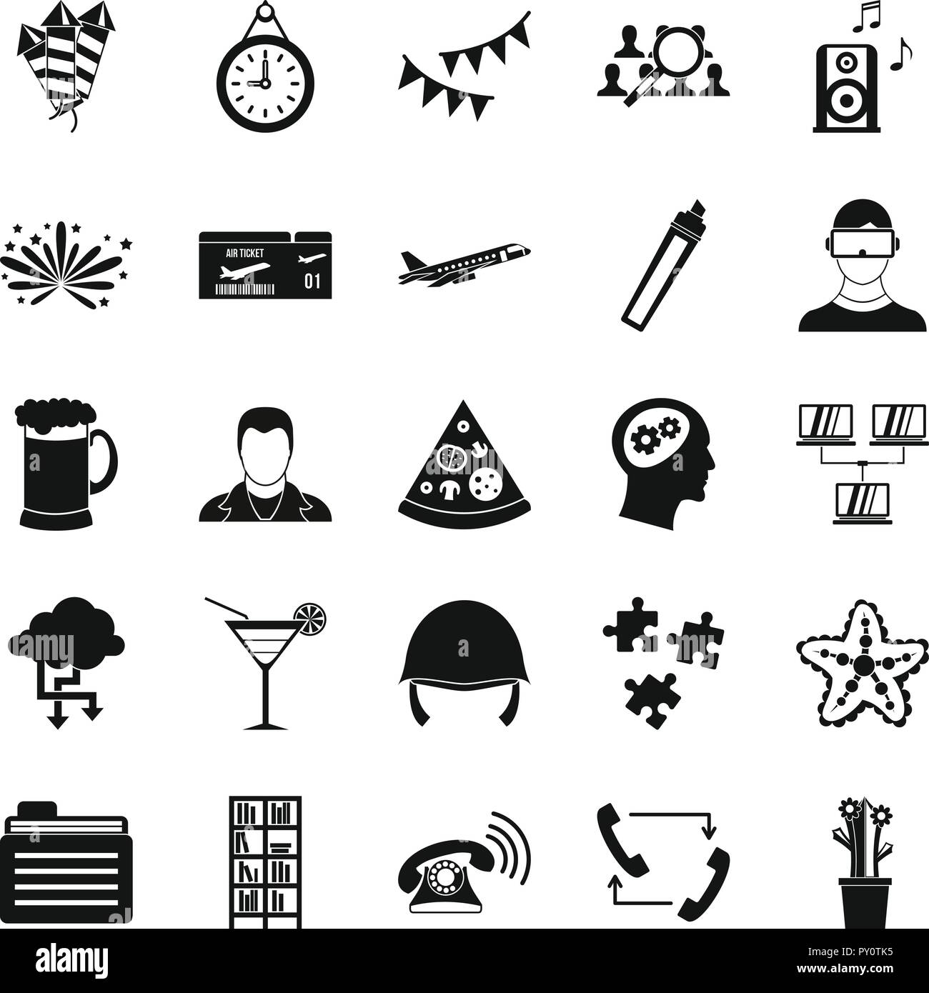 Joint business icons set, simple style Stock Vector Image & Art - Alamy