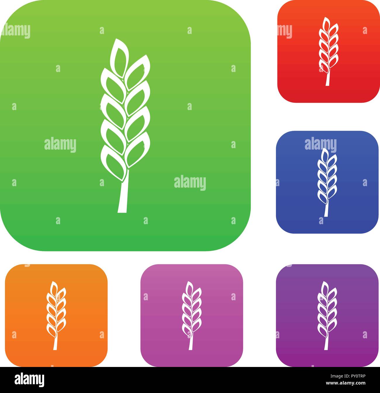 One spike set color collection Stock Vector Image & Art - Alamy