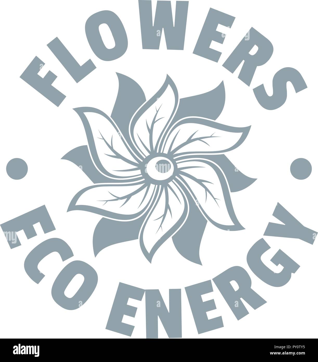 Eco flower logo, simple gray style Stock Vector Image & Art - Alamy