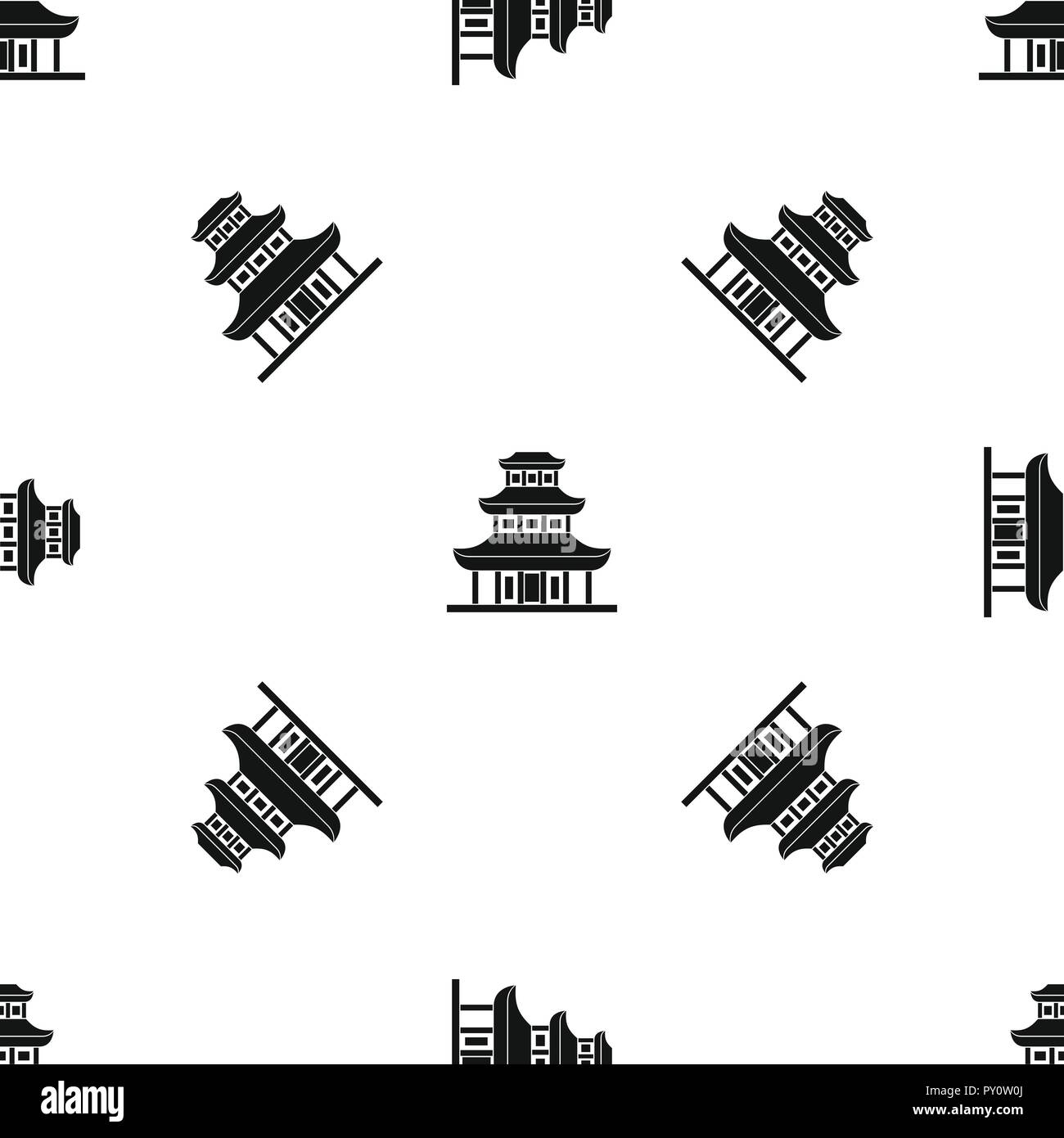 Buddhist temple pattern seamless black Stock Vector Image & Art - Alamy