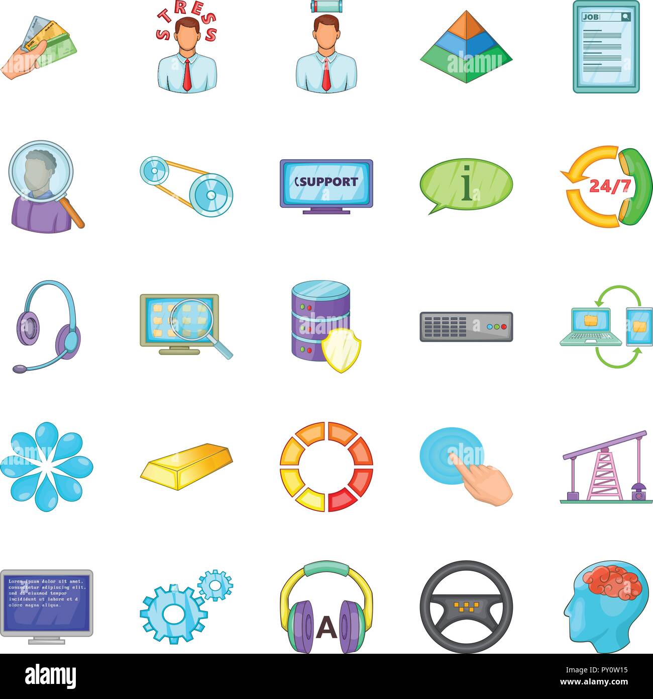 Business approach icons set, cartoon style Stock Vector Image & Art - Alamy