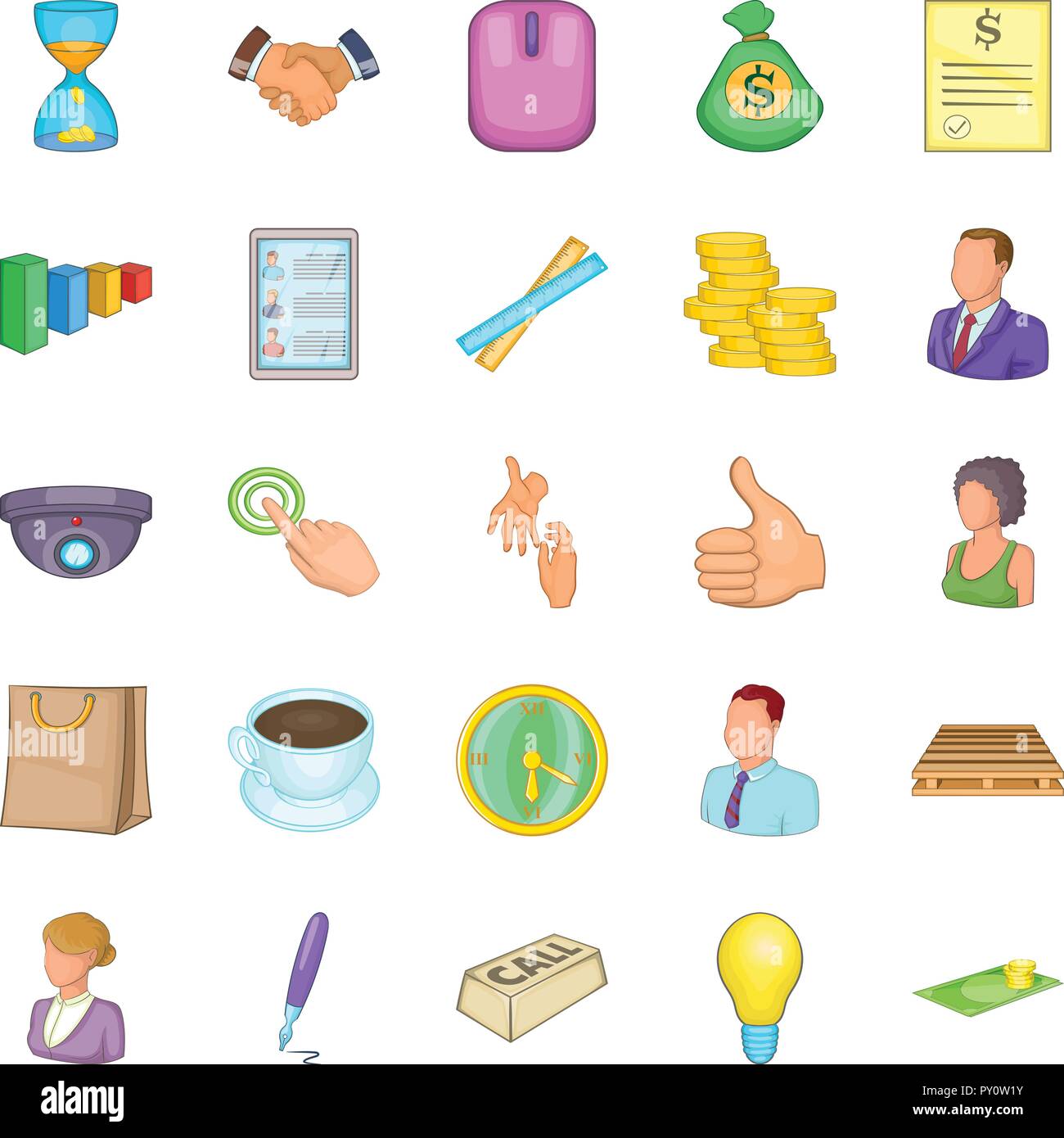 Approach icons set, cartoon style Stock Vector Image & Art - Alamy