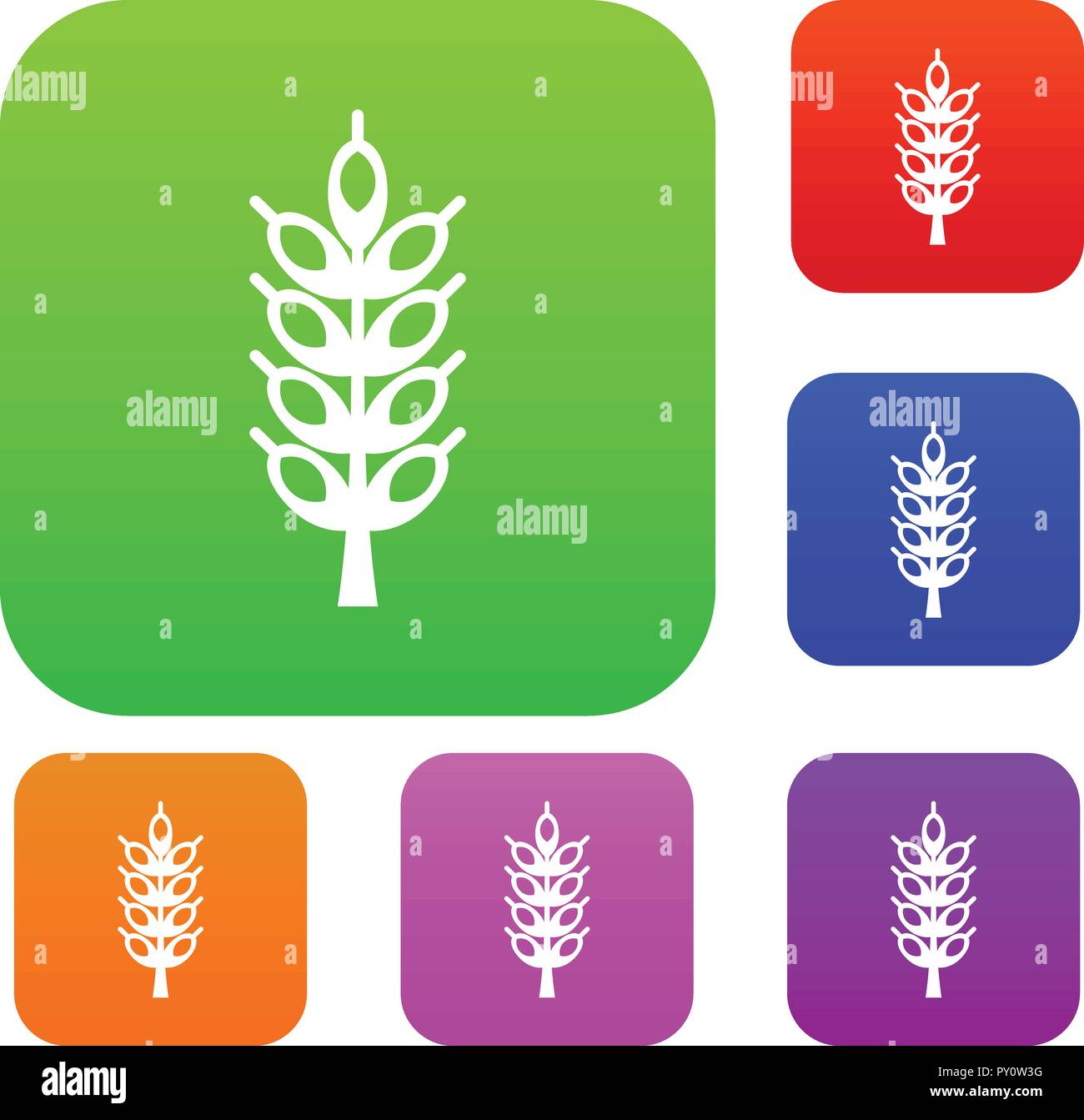 Big spike set color collection Stock Vector Image & Art - Alamy