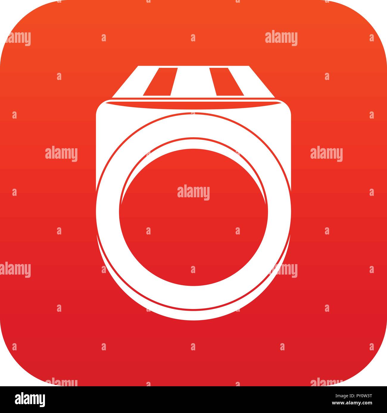 Ring icon digital red Stock Vector Image & Art - Alamy