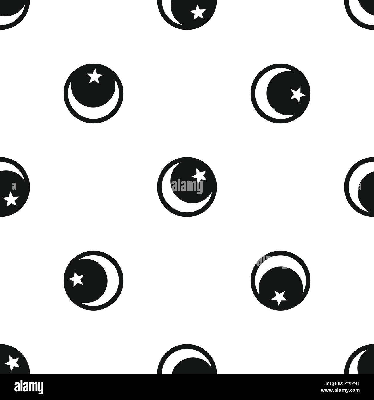 Crescent and star pattern seamless black Stock Vector Image & Art - Alamy