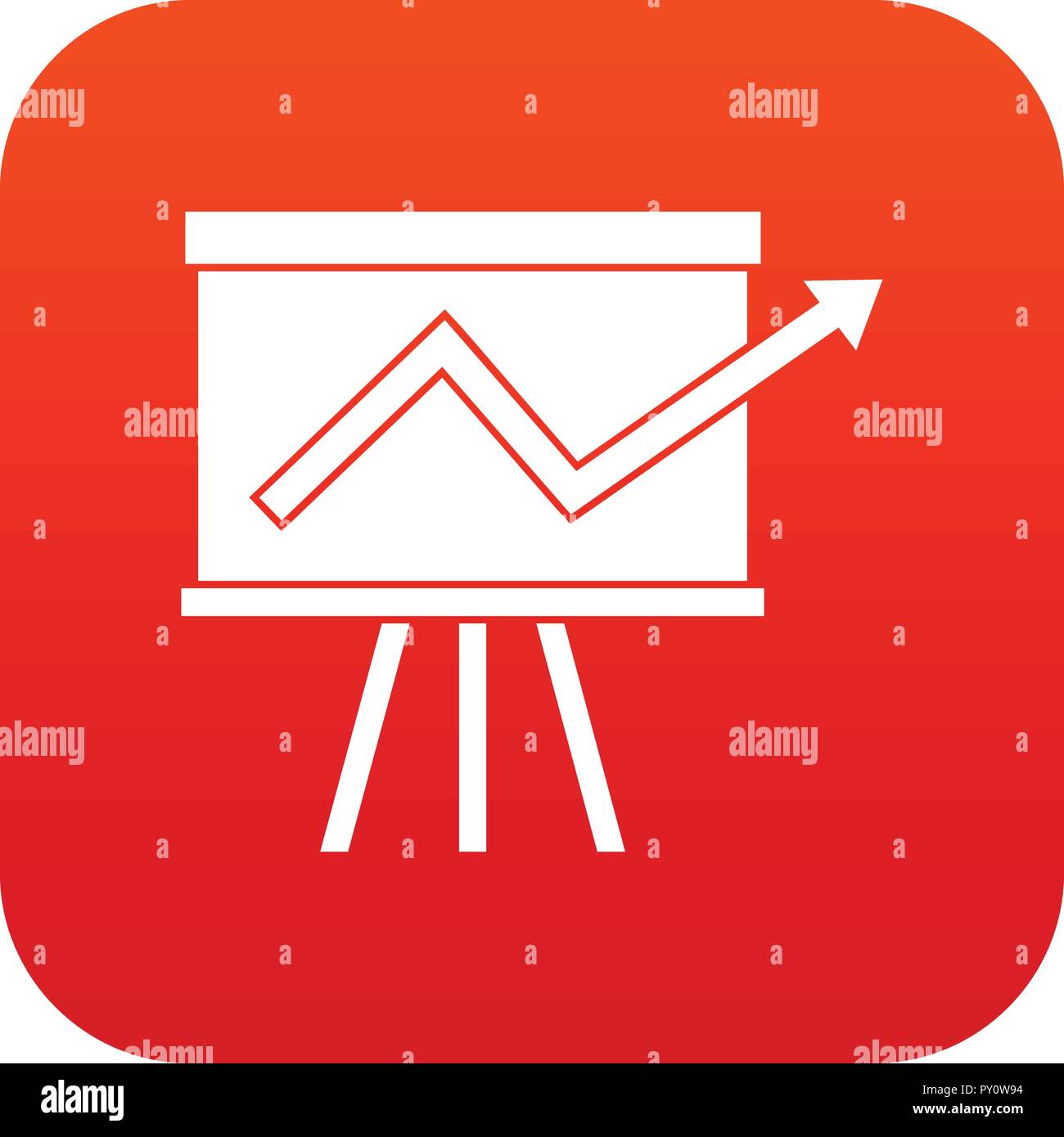 Flip chart with statistics icon digital red Stock Vector Image & Art ...