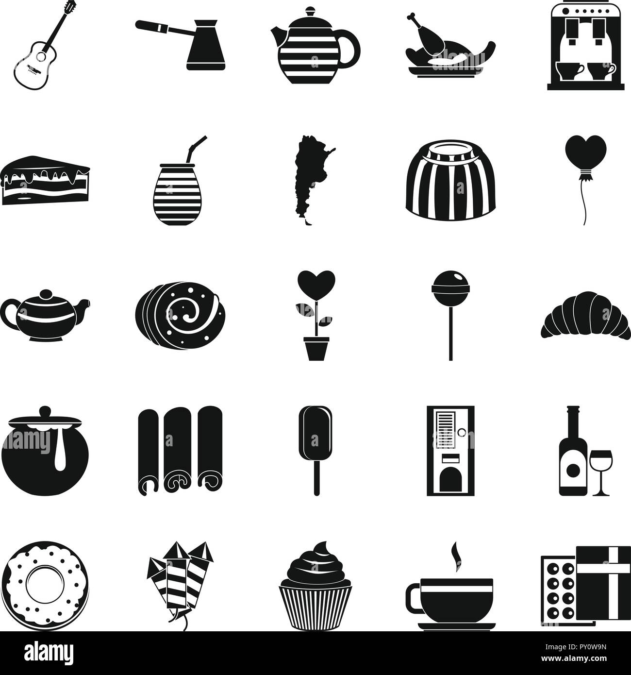 Tasty tea icons set, simple style Stock Vector Image & Art - Alamy