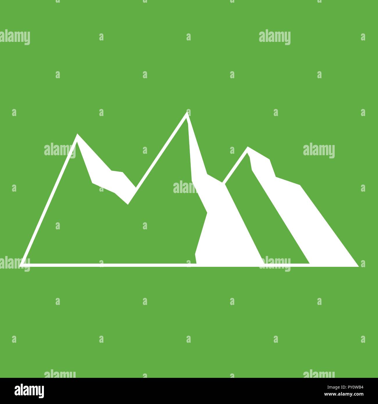 Mountains icon green Stock Vector Image & Art - Alamy