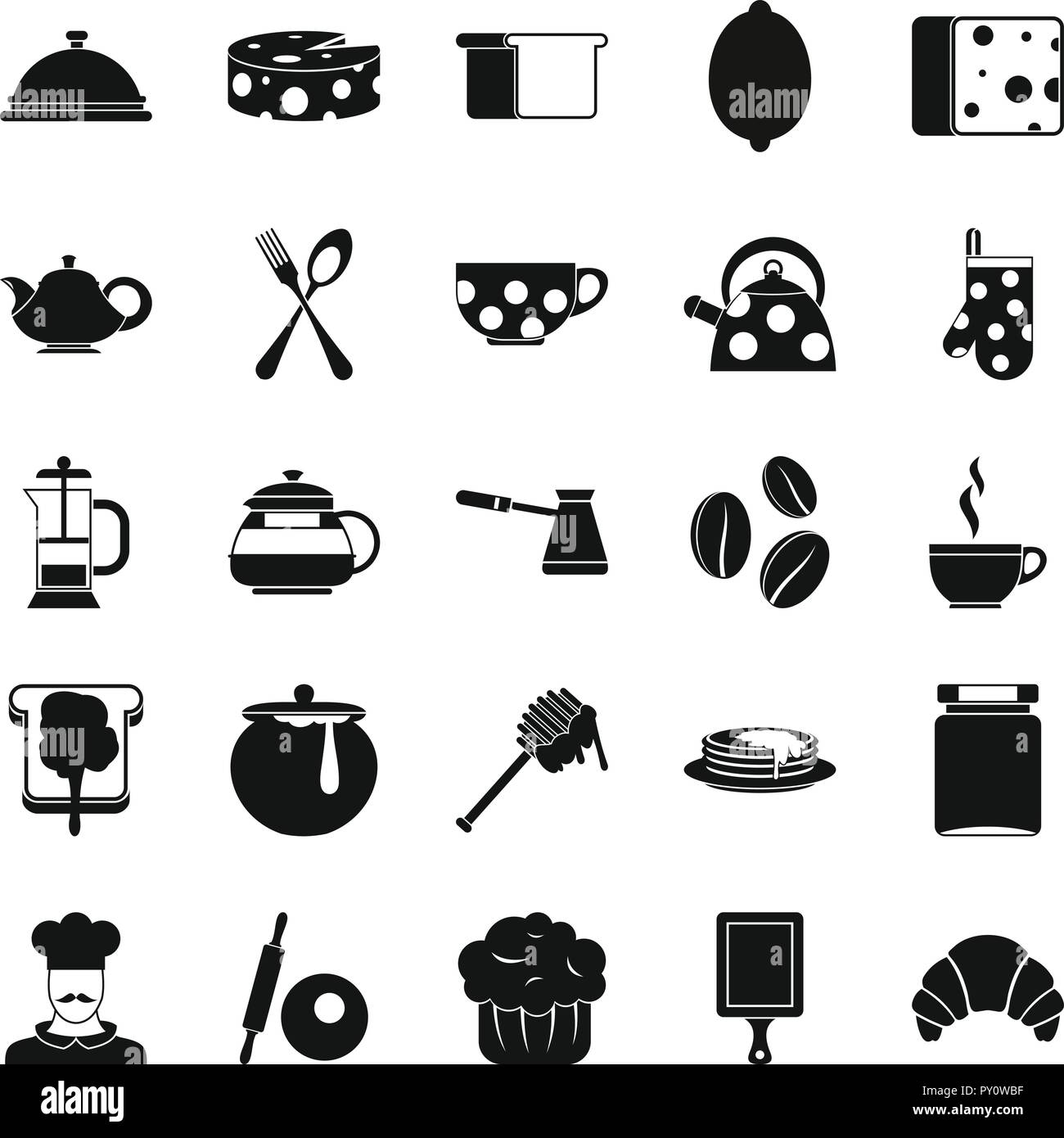 Make tea icons set, simple style Stock Vector Image & Art - Alamy