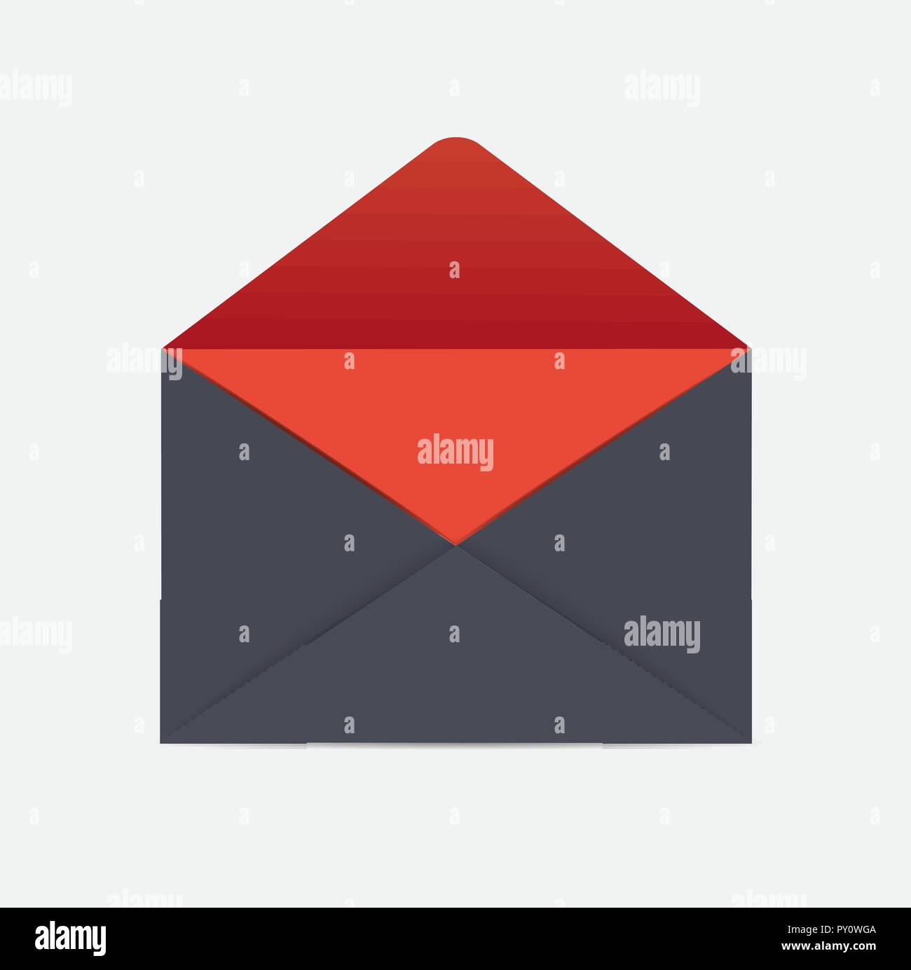 Black and Red Envelope. Vector illustration Stock Vector Image & Art ...