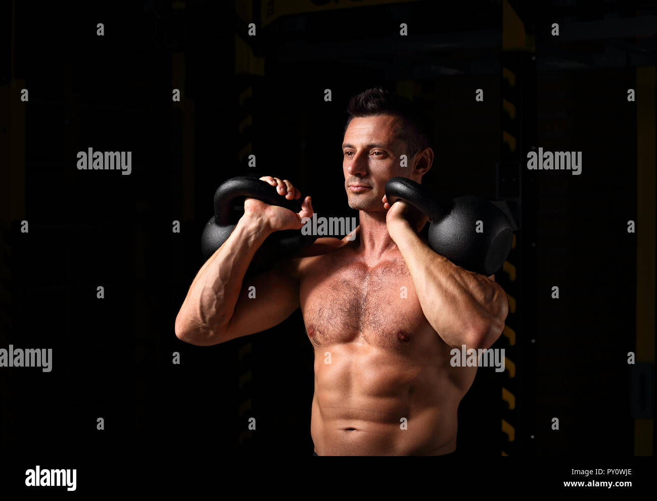 Man abs exercise shadow hi-res stock photography and images - Alamy