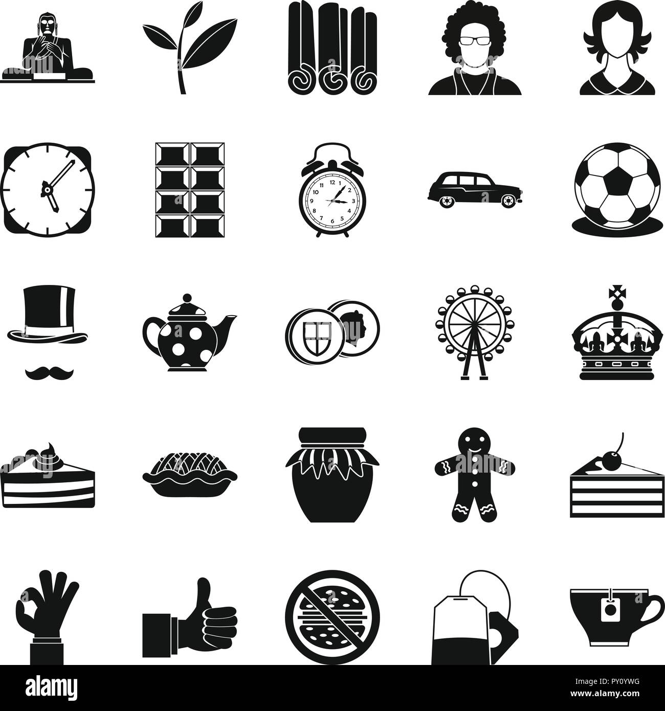 Char icons set, simple style Stock Vector Image & Art - Alamy