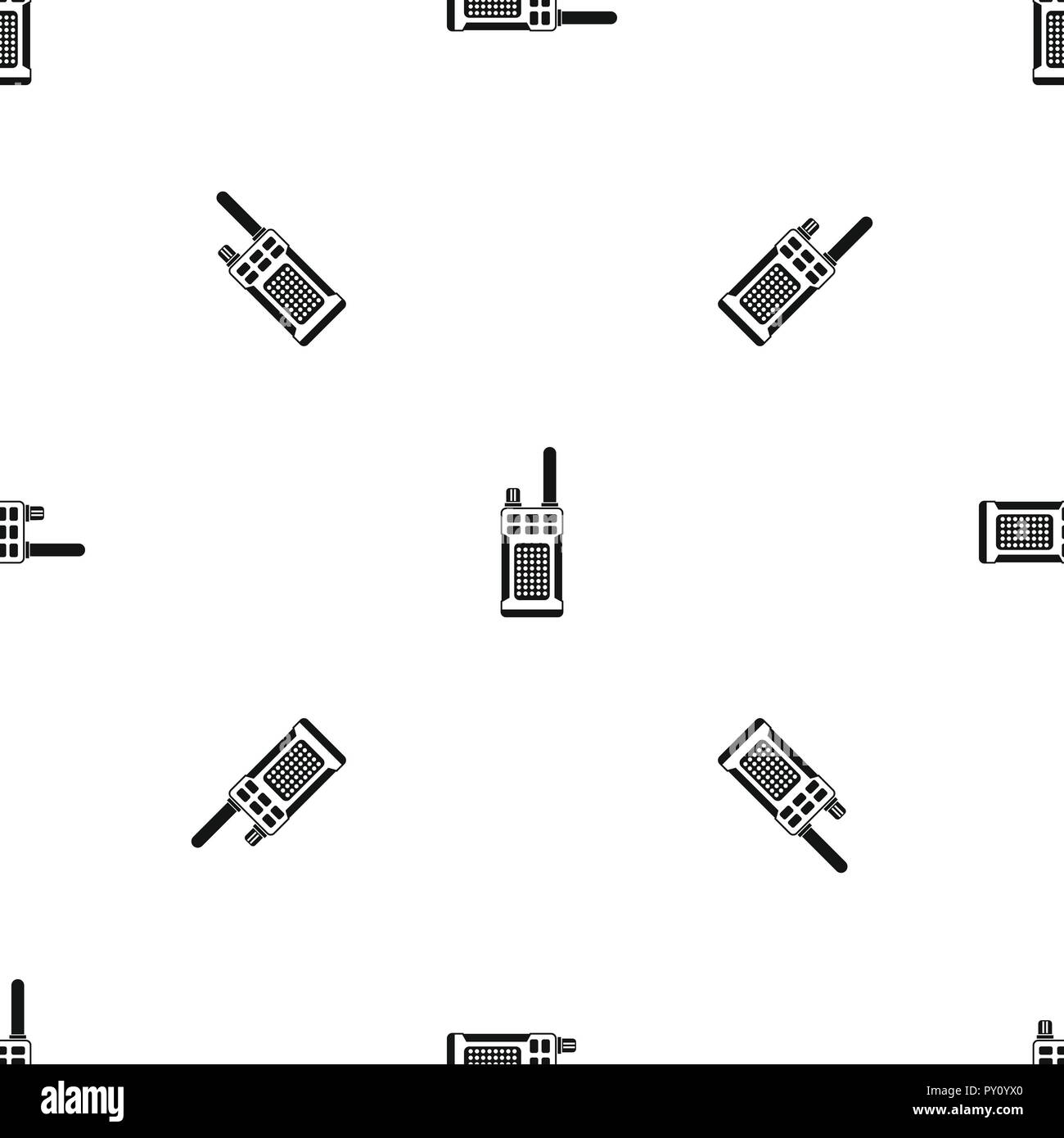 Portable handheld radio pattern seamless black Stock Vector Image & Art ...