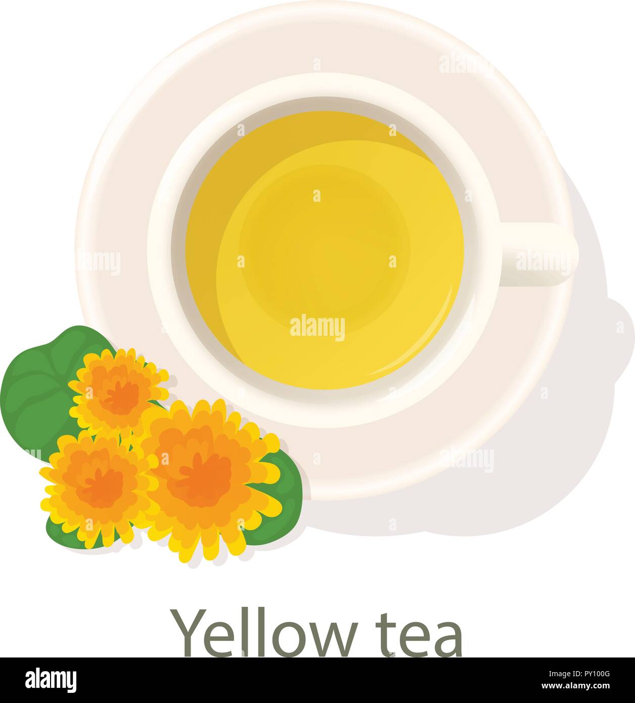 Yellow tea icon, cartoon style Stock Vector Image & Art - Alamy