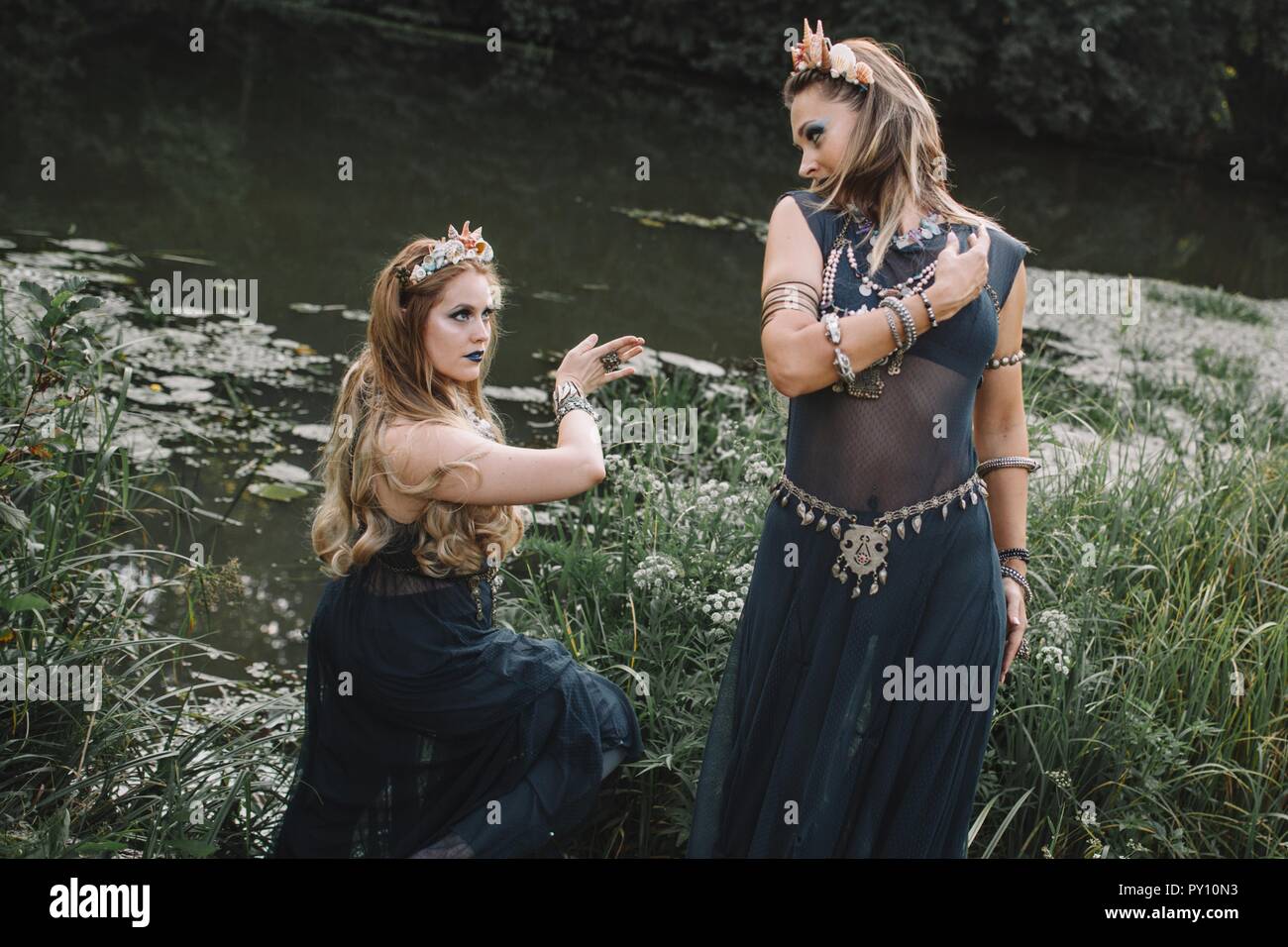 Two women dancing cool hi-res stock photography and images - Alamy