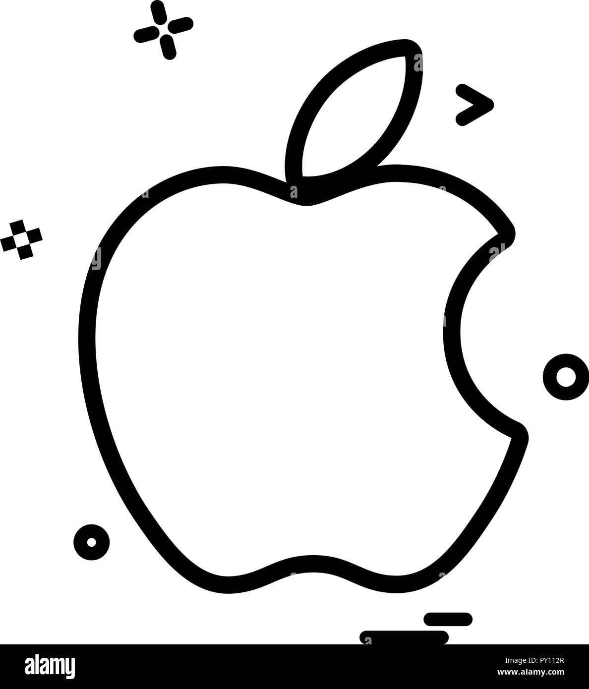 Apple icon design vector Stock Vector Image & Art - Alamy