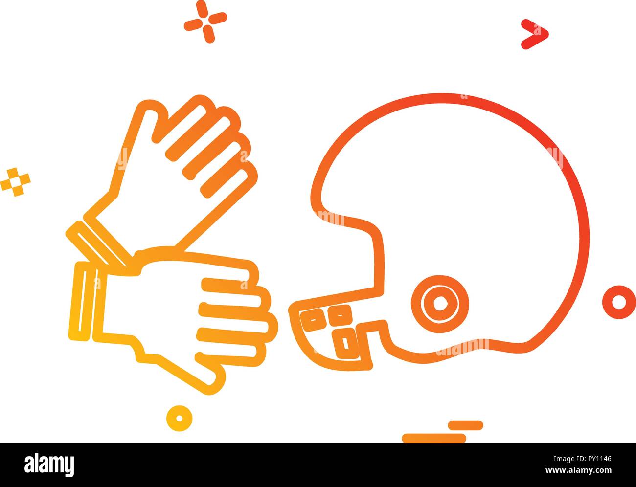 Championship cricket gloves halmet icon vector design Stock Vector ...