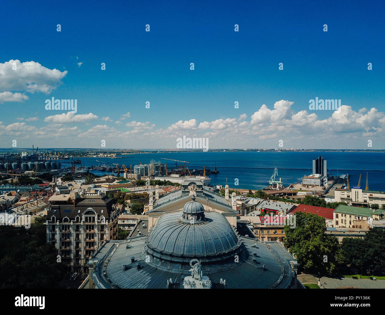 Bird's eye view of a beautiful building Stock Photo - Alamy