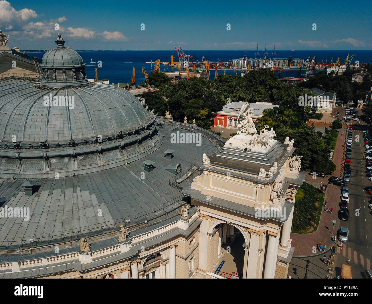 Bird's eye view of a beautiful building Stock Photo - Alamy