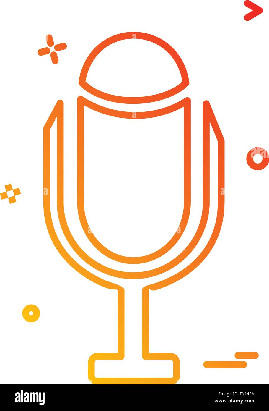 Mic icon design vector Stock Vector Image & Art - Alamy