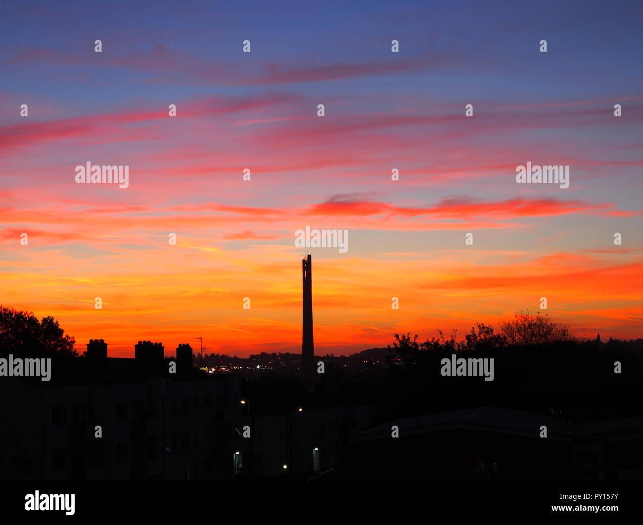 View of the Northampton skyline showing the National Lift Tower ...
