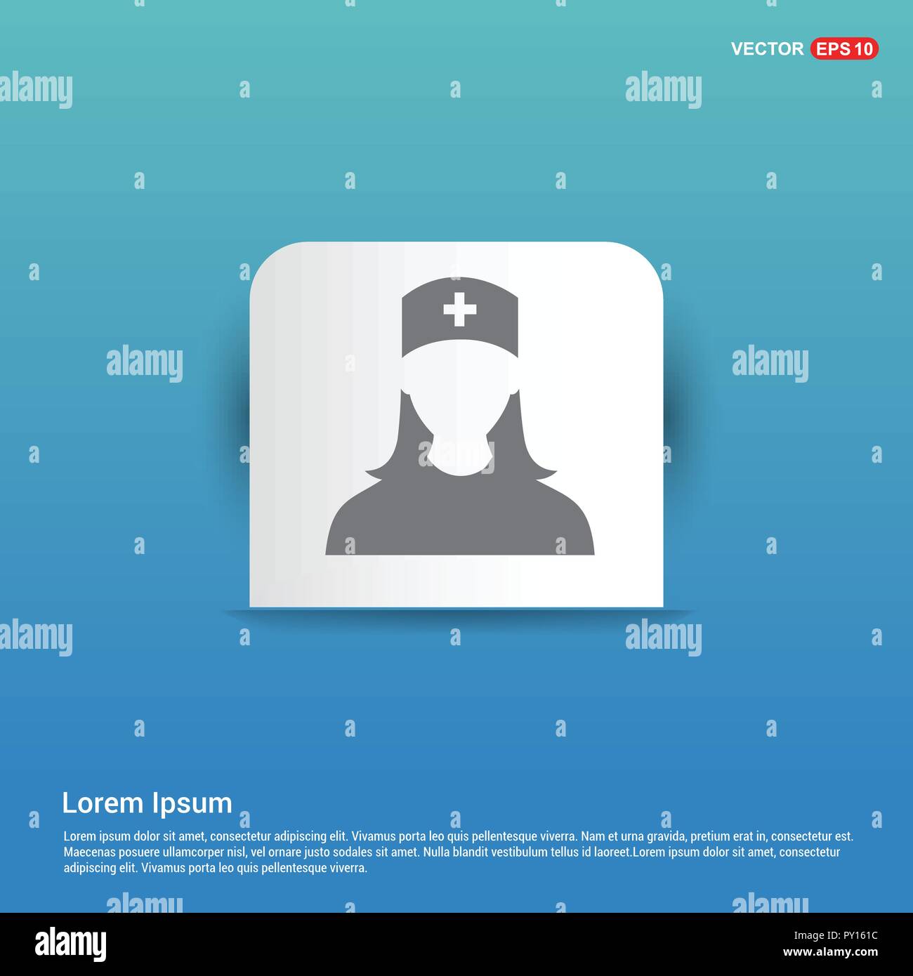 Medical user icon. - Blue Sticker button Stock Vector Image & Art - Alamy