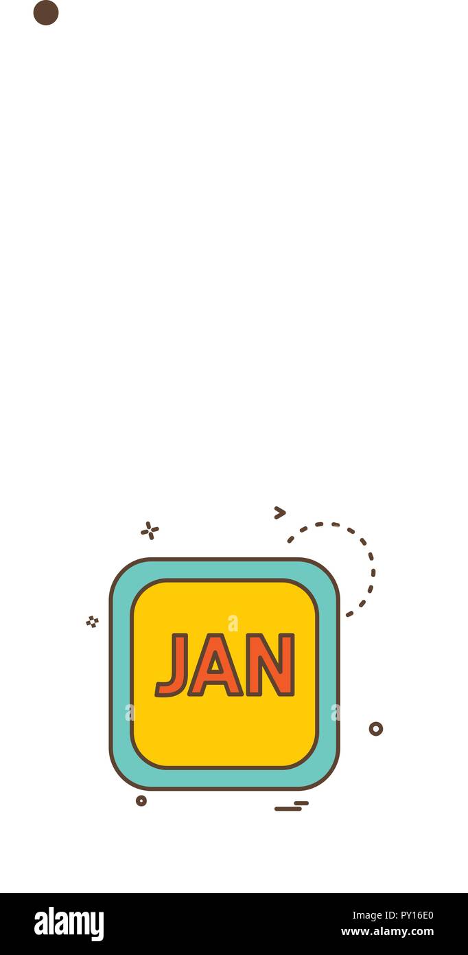 January Calender icon design vector Stock Vector Image & Art - Alamy