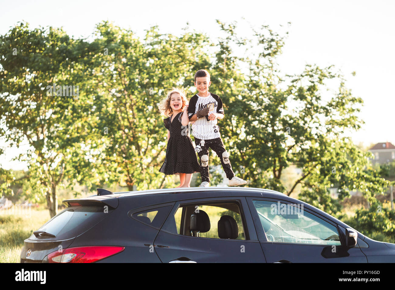 Funny children journey hi-res stock photography and images - Alamy