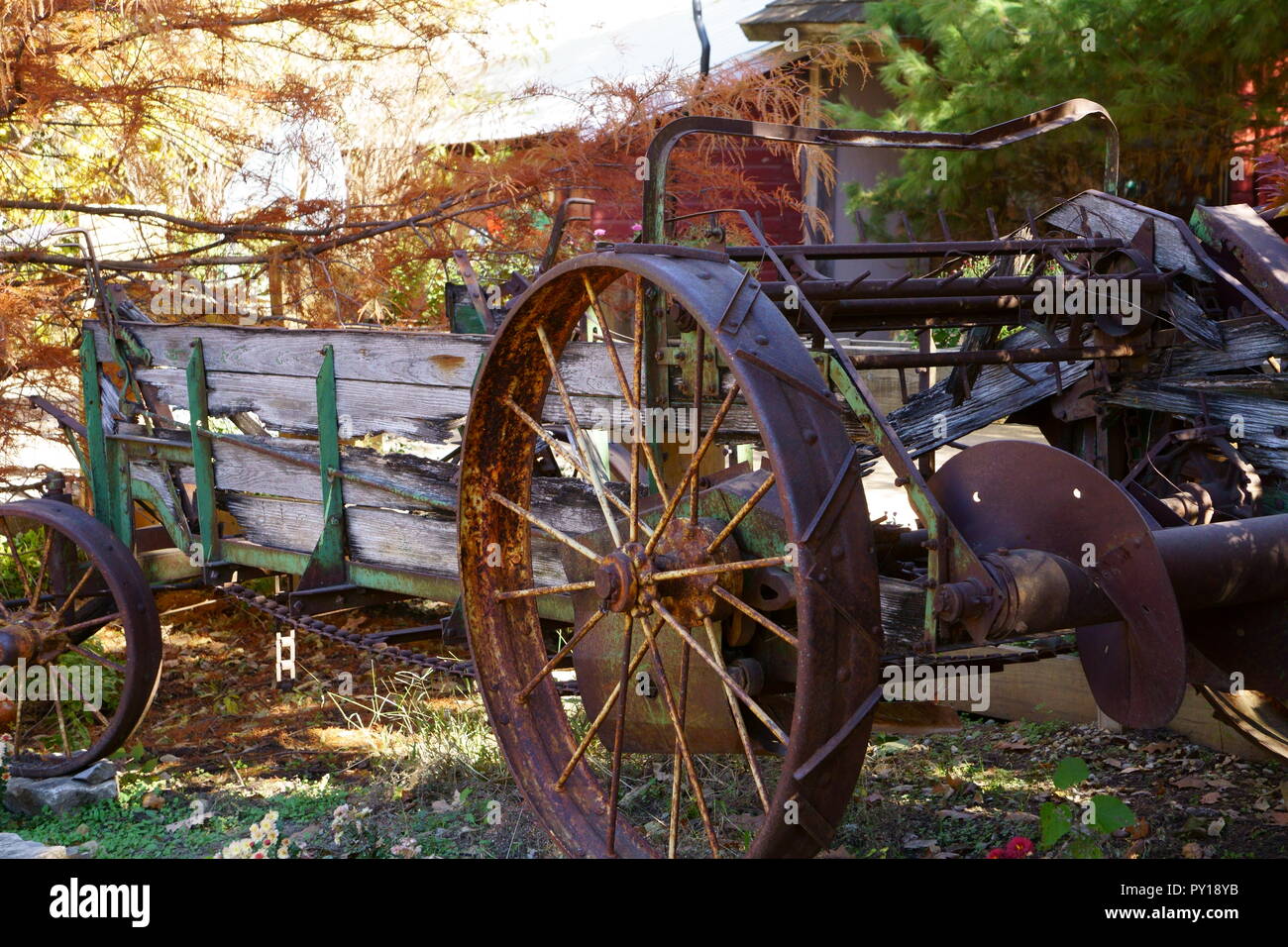 Antique Farm Equipment found on the farms Stock Photo - Alamy