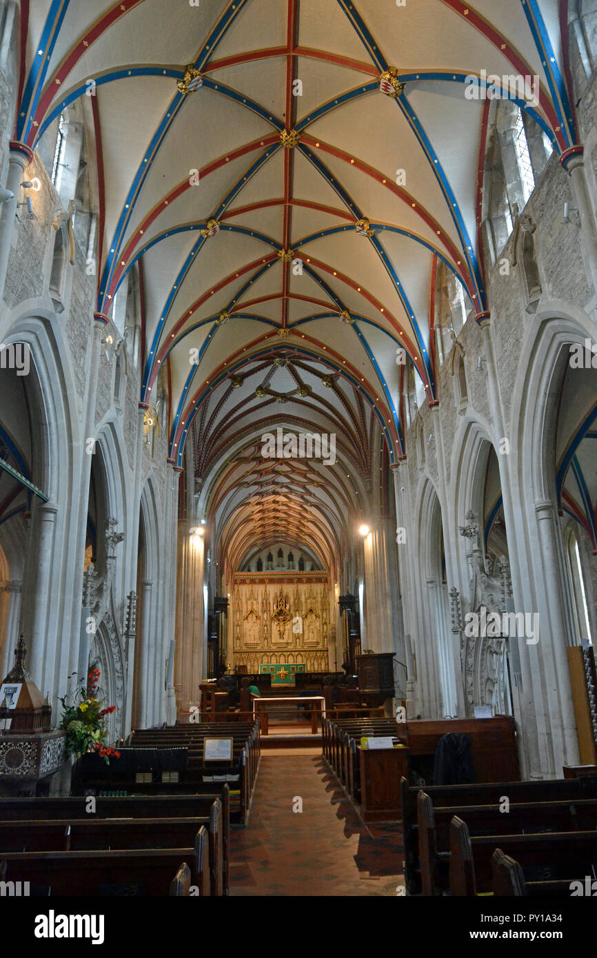 Ottery St Mary Church Stock Photo - Alamy