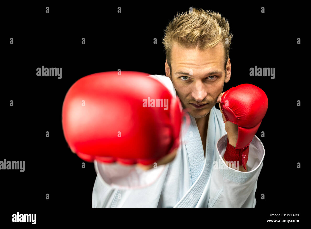 Karate front kick hi-res stock photography and images - Alamy