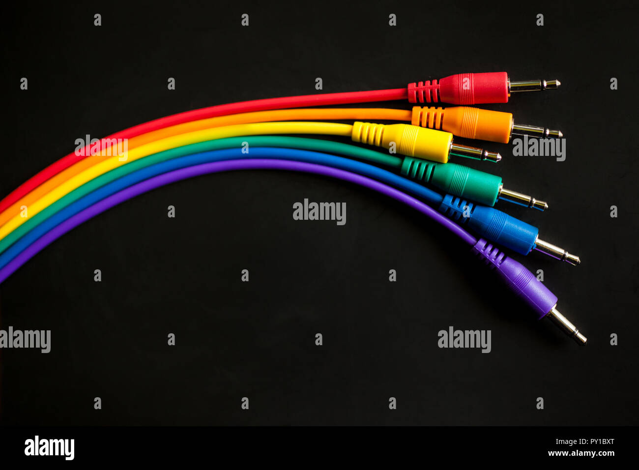 Audio rainbow concept image Stock Photo - Alamy