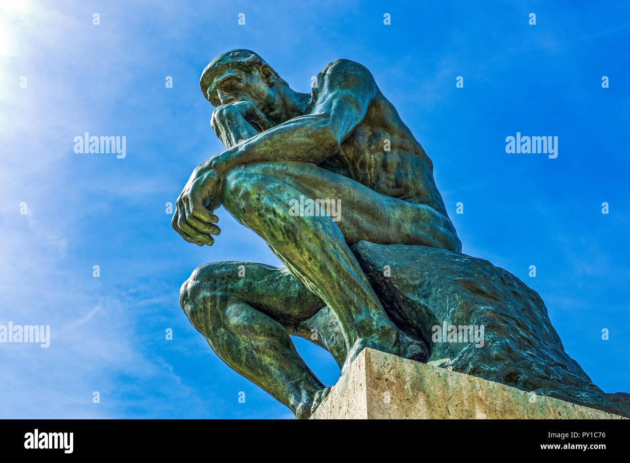 France Paris, 'Le Penseur' sculptures of August Rodi in the Rodin ...