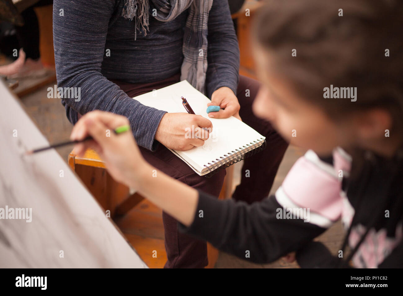 Drawing class, creativity Stock Photo - Alamy