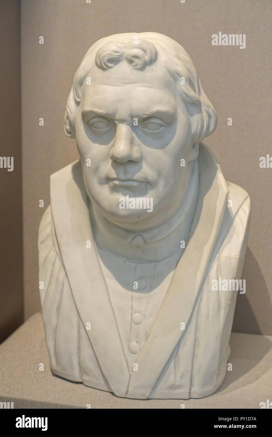 Bust of Martin Luther, c. 1840, bisquit porcelain Stock Photo - Alamy