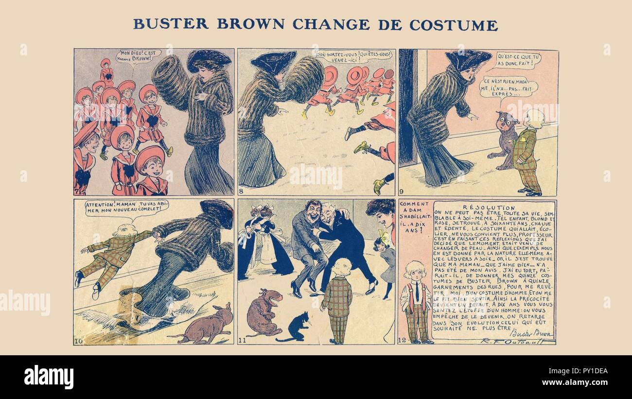 Buster Brown change de costume 2 Stock Photo - Alamy