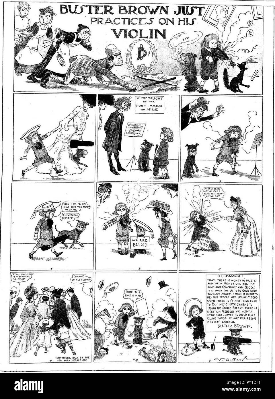 Buster brown Black and White Stock Photos & Images - Alamy