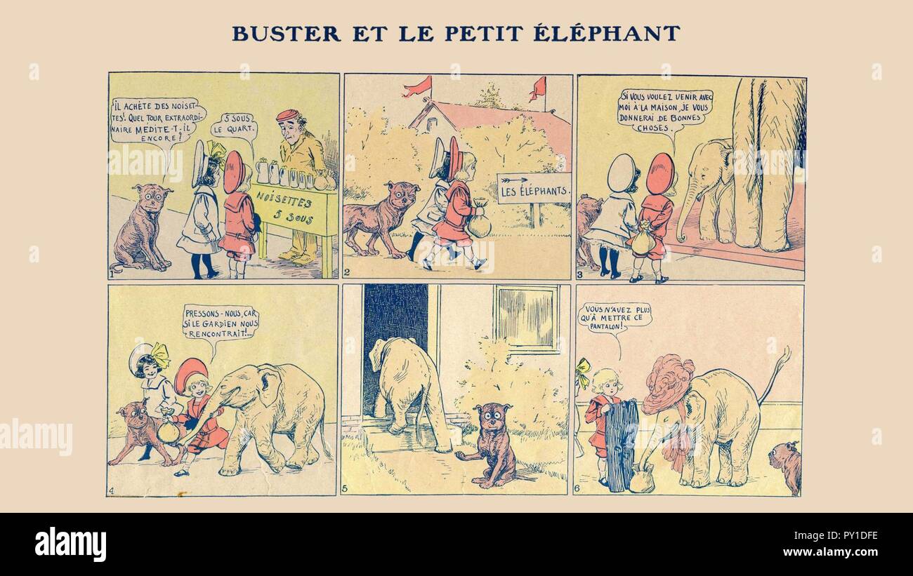 Buster et le petit éléphant 1 Stock Photo - Alamy