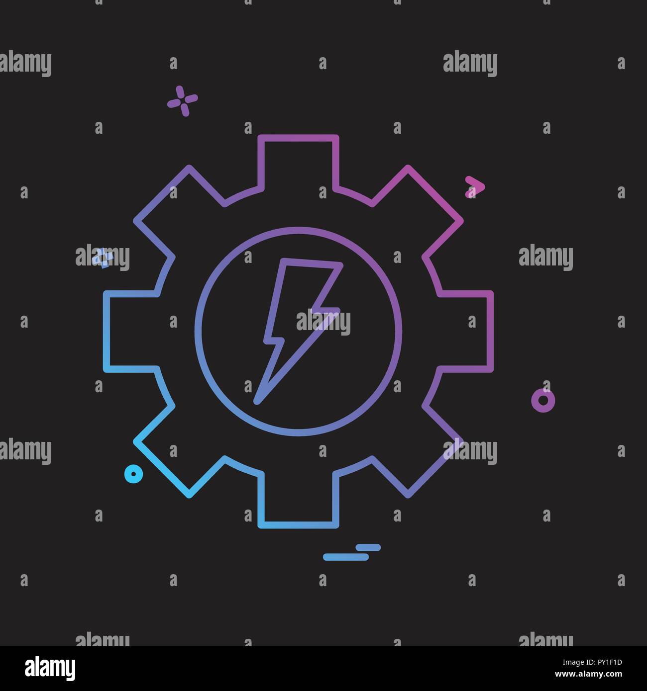 Electric current icon design vector Stock Vector Image & Art - Alamy