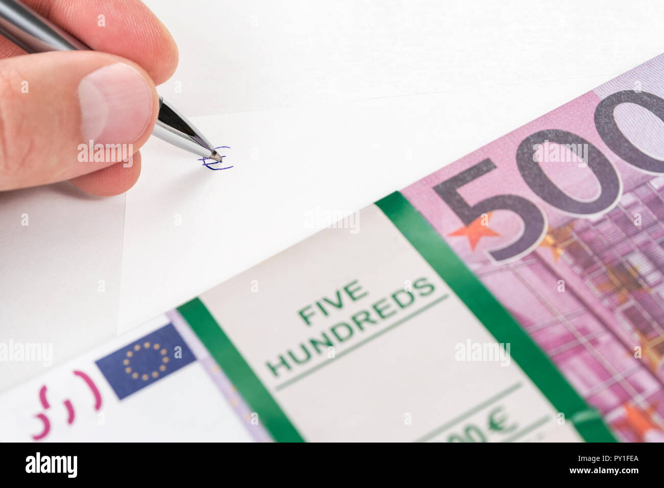 Hand writing sign bank hi-res stock photography and images - Alamy