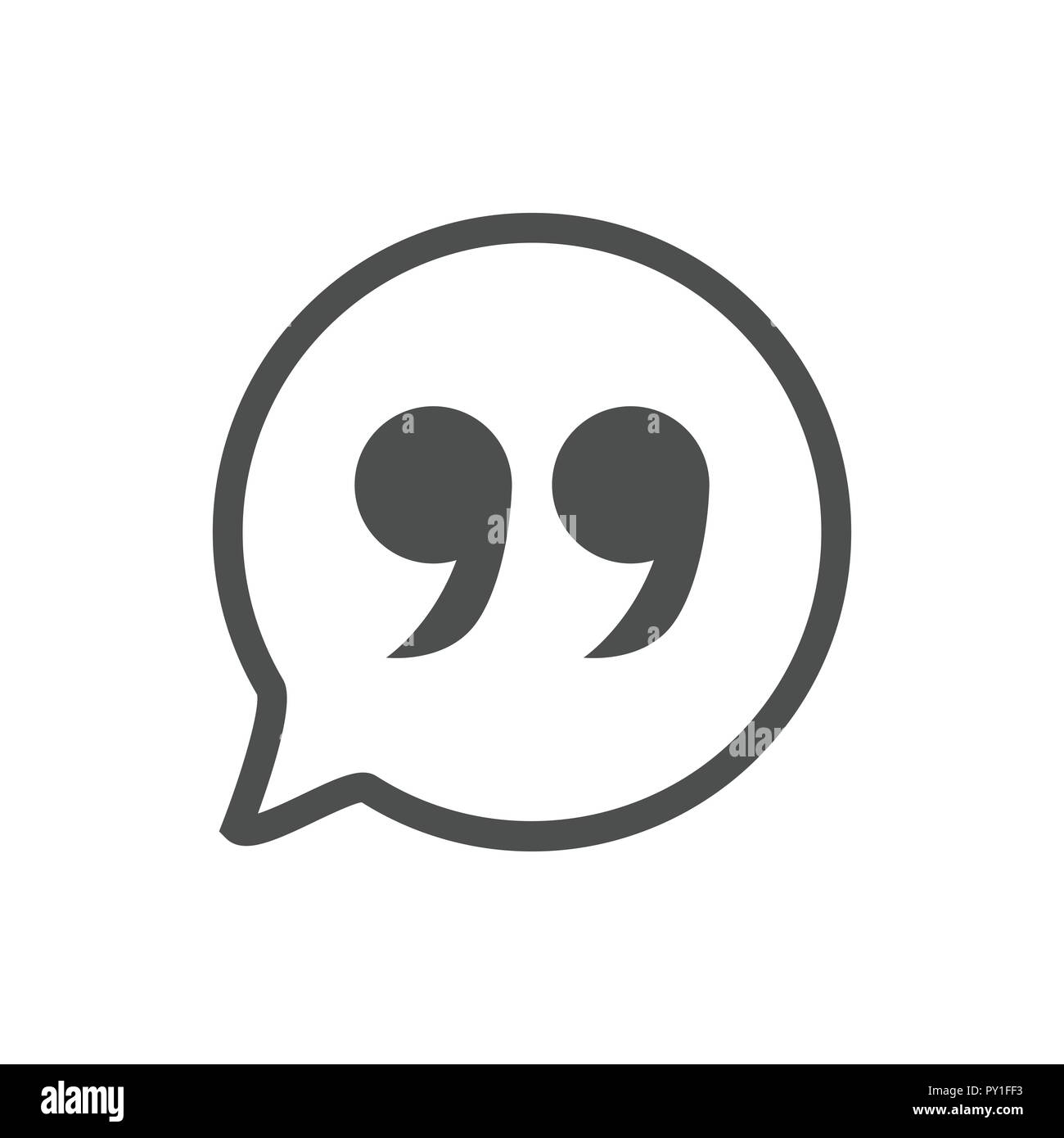 Quote icon. Vector illustration, flat design style Stock Vector Image ...