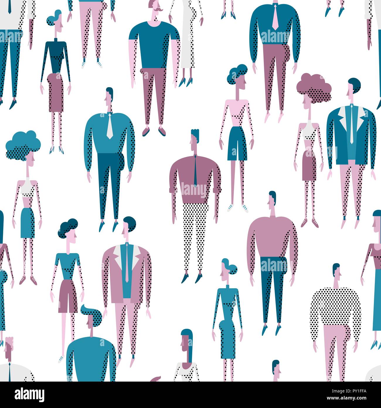 Mixed race crowd Stock Vector Images - Alamy