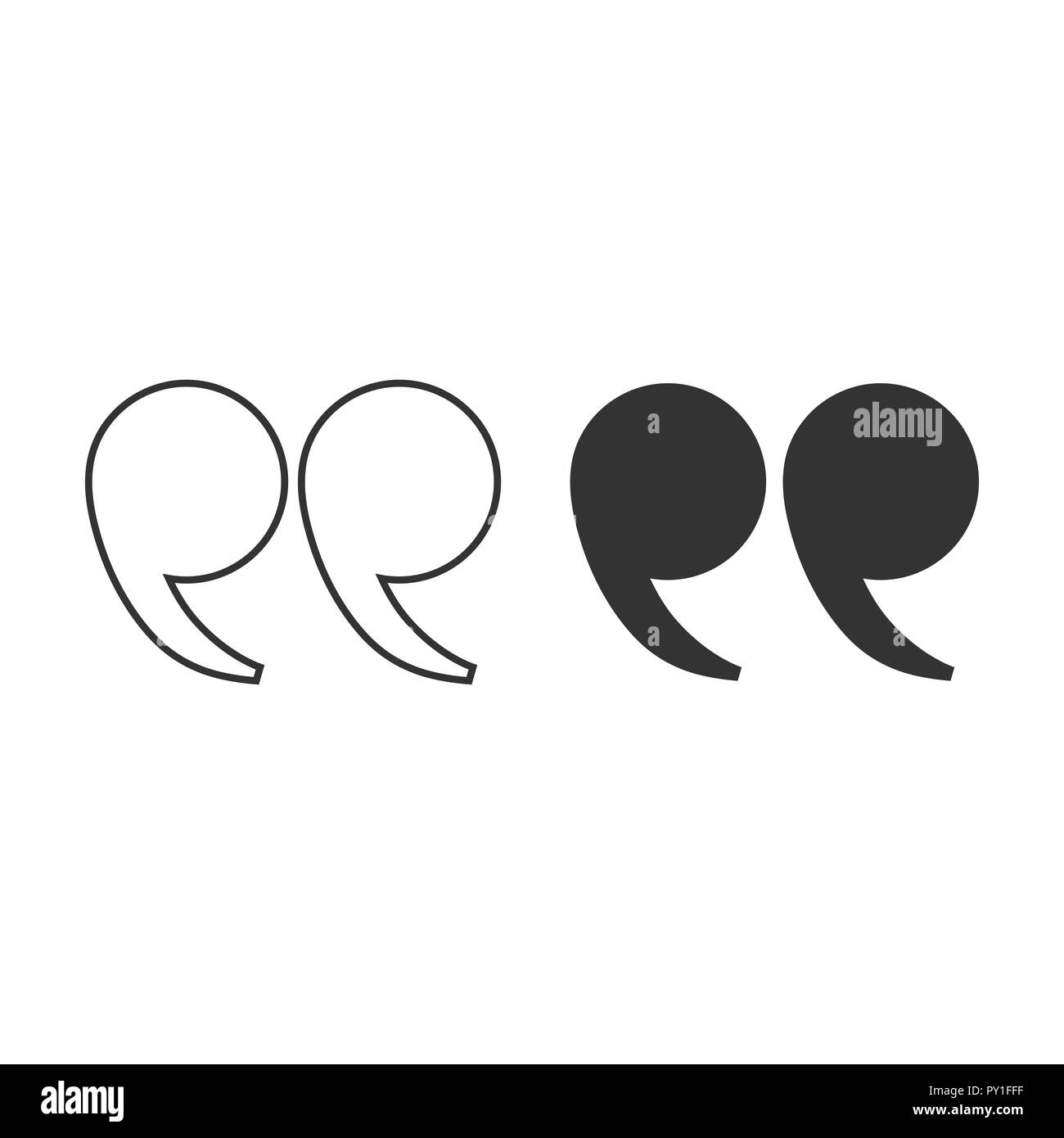 Quote icon. Vector illustration, flat design style Stock Vector Image ...