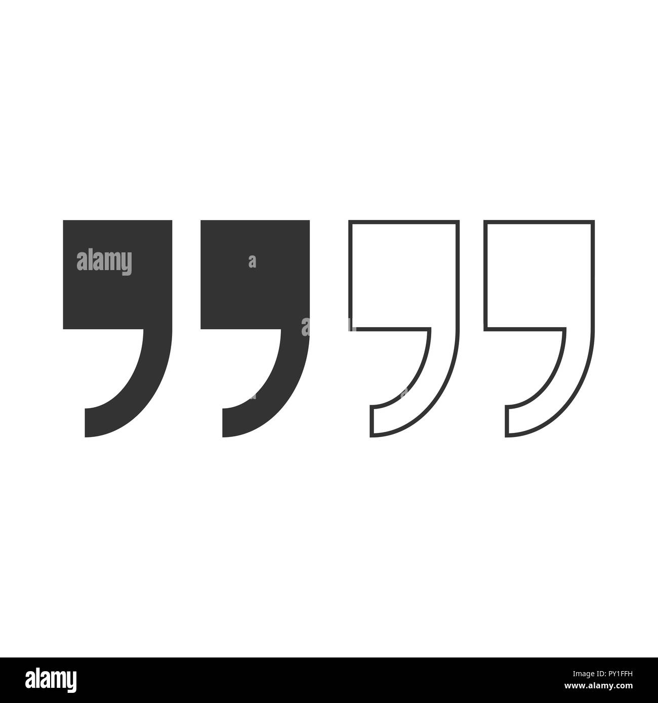 Quotation icon hi-res stock photography and images - Alamy